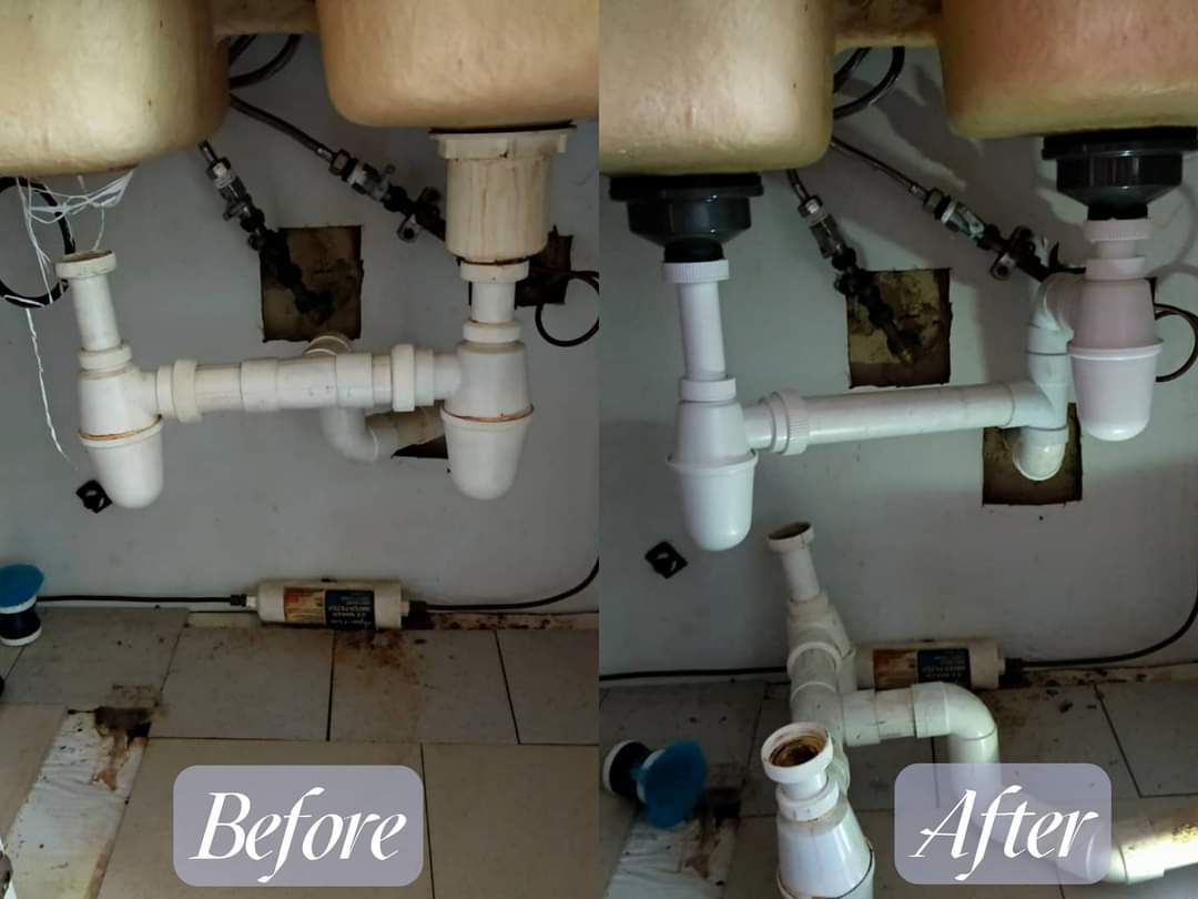 Install Kitchen Sink Bottom Trap In Florissa Park - PS Home Maintenance