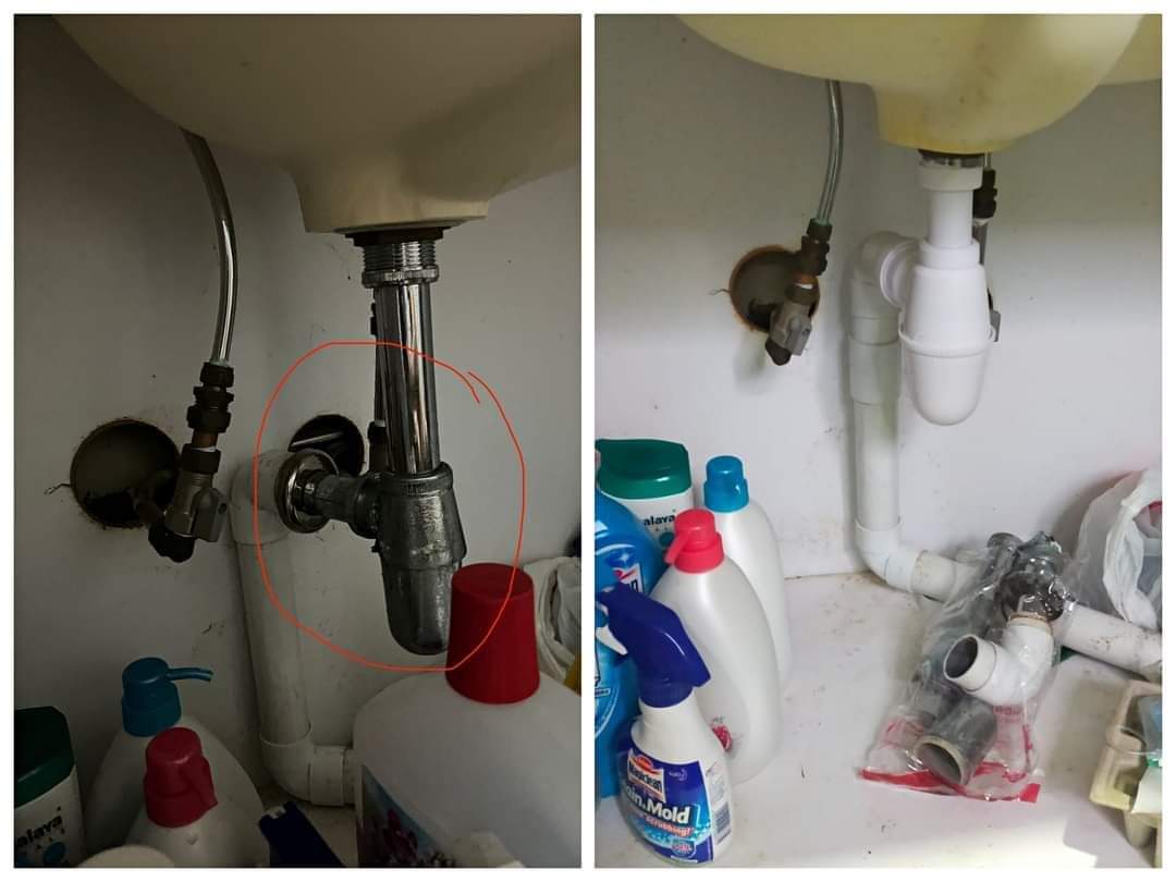 Install Basin Bottom Trap In Fernvale Lane - PS Home Maintenance